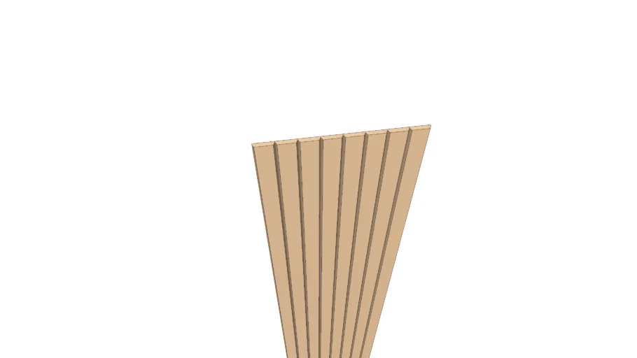 Tambour Profile 206 Flexible 12' W x 48' L - 1.5' bevel | 3D Warehouse