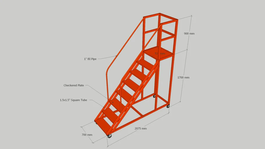 movable ladder | 3D Warehouse