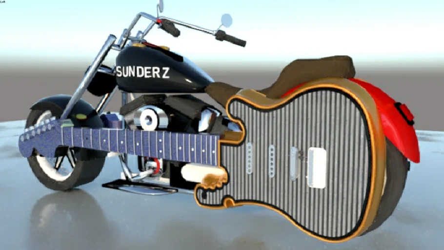 BIKE WITH GUITAR DESIGN ON IT (NEW BIKE DESIGN) | 3D Warehouse