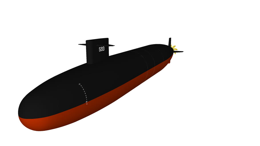 USS Thresher (SSN 593) nuclear submarine with interior | 3D Warehouse