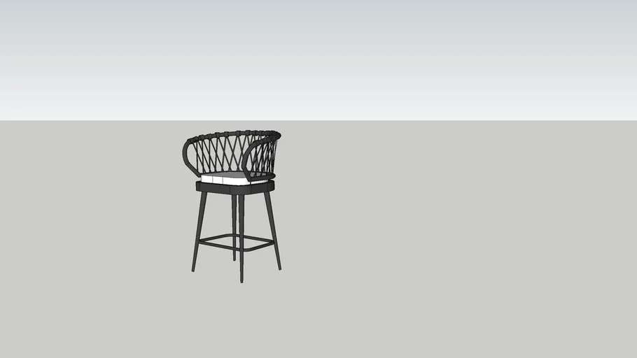 Rattan Sedia/Bar stool Dali | 3D Warehouse