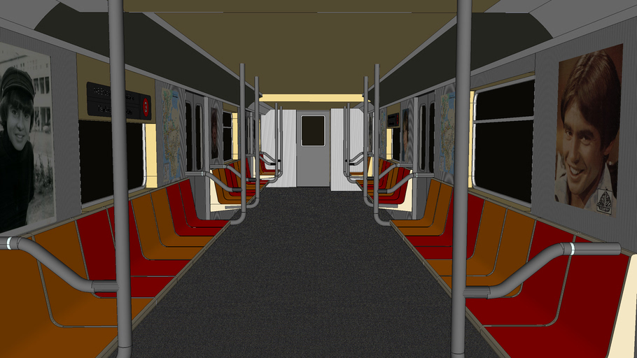 Intertor of the R62 3 Train. | 3D Warehouse