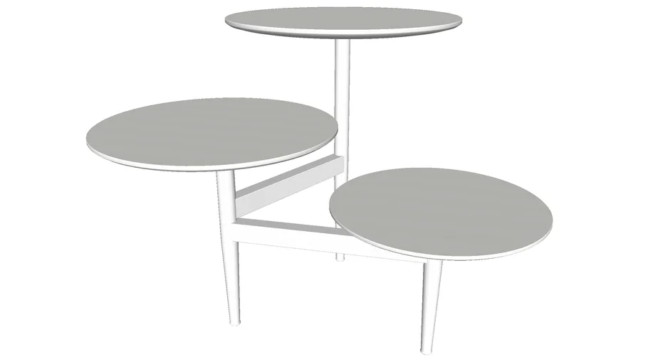 Hatton Side Table Ice by Modloft | 3D Warehouse