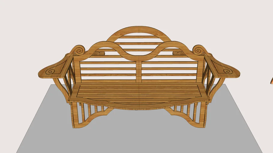 The Bowenian Garden Bench | 3D Warehouse
