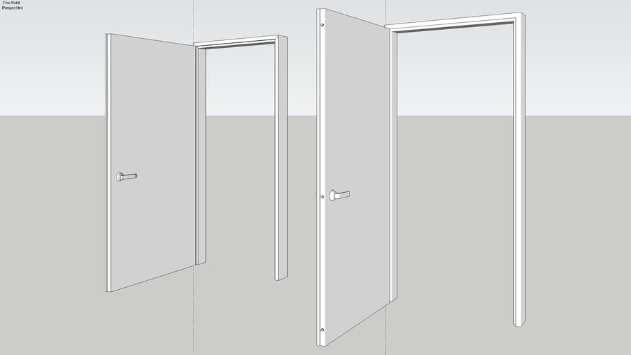 High and low poly metal door | 3D Warehouse
