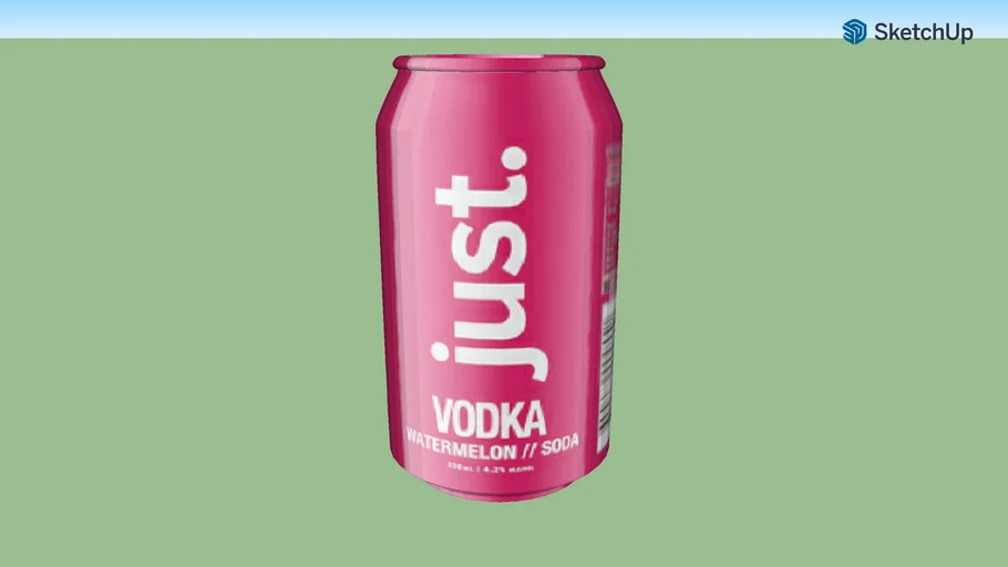Just. Vodka Watermelon Soda can | 3D Warehouse