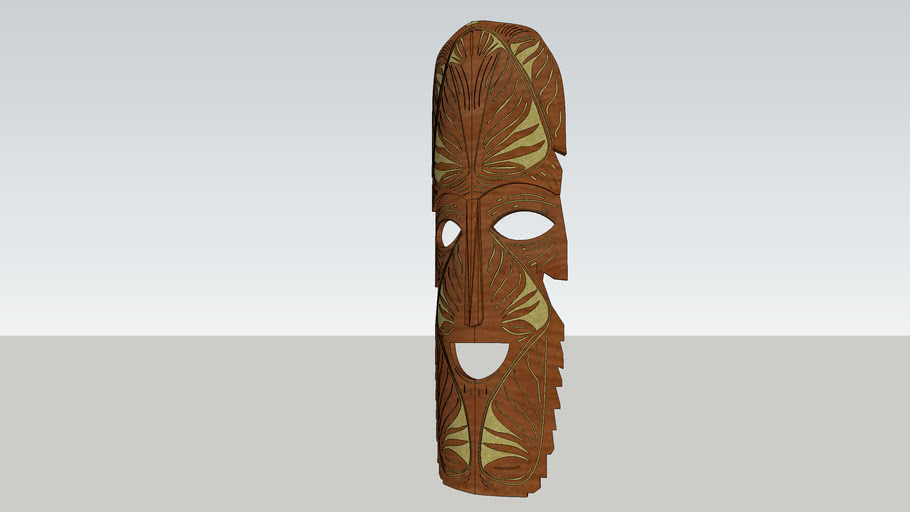 Palawan Native Wood Carve Mask | 3D Warehouse
