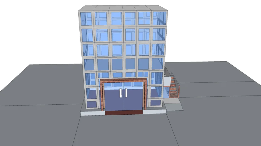 Edificio en hierro y vidrio 3D. | 3D Warehouse