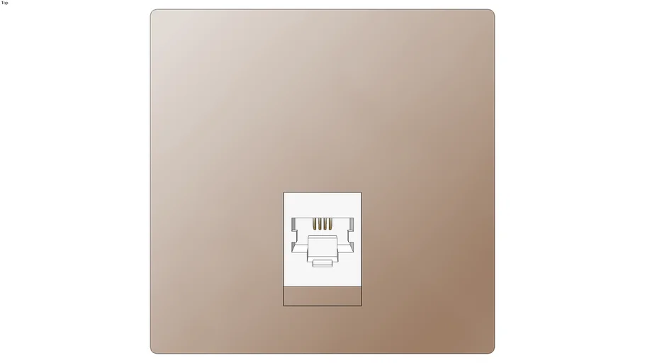 D-Life Central plate for telephone socket-outlet insert RJ11/RJ12 with ...