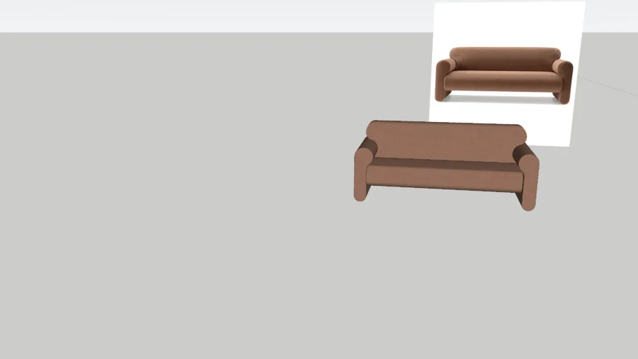 Gala Reverse Roll Arm Sofa-Crate and Barrel | 3D Warehouse