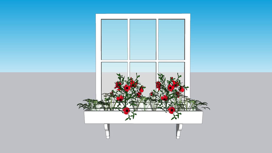 Window with flower Box | 3D Warehouse
