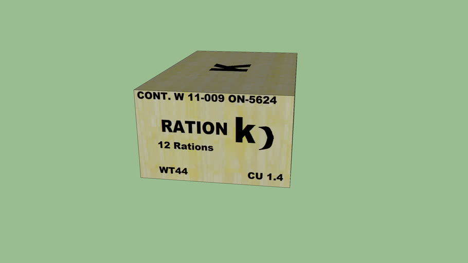 WW2 K-ration Box | 3D Warehouse