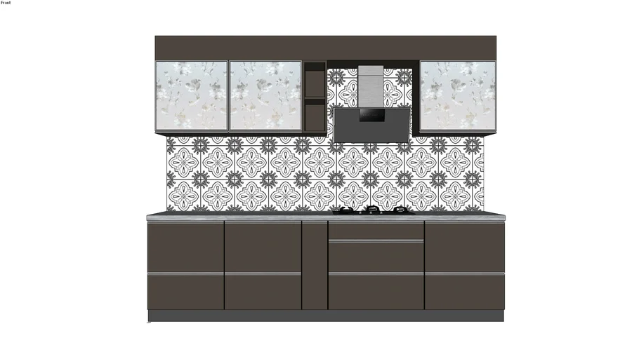 KITCHEN+MODULAR+CUP+TEA+SINK+HOB+STOVE+PLANTS+CROCKERY | 3D Warehouse