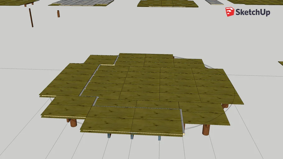 Yurt deck with SIP panels | 3D Warehouse