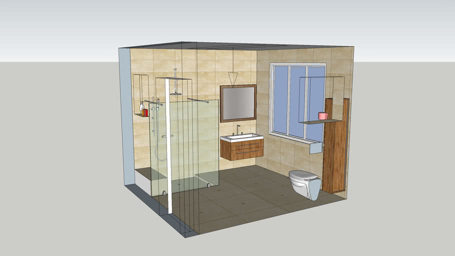 SDB avec douche italienne/ walk in shower bathroom | 3D Warehouse