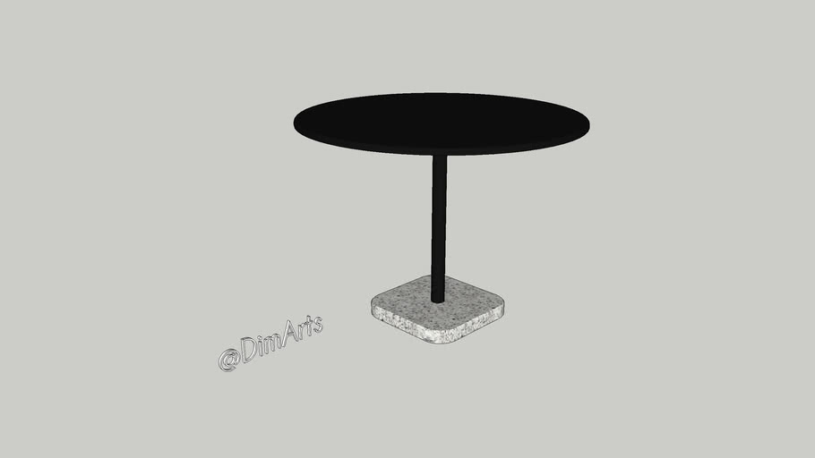 circular table marble base - mesa circular con base de piedra | 3D ...