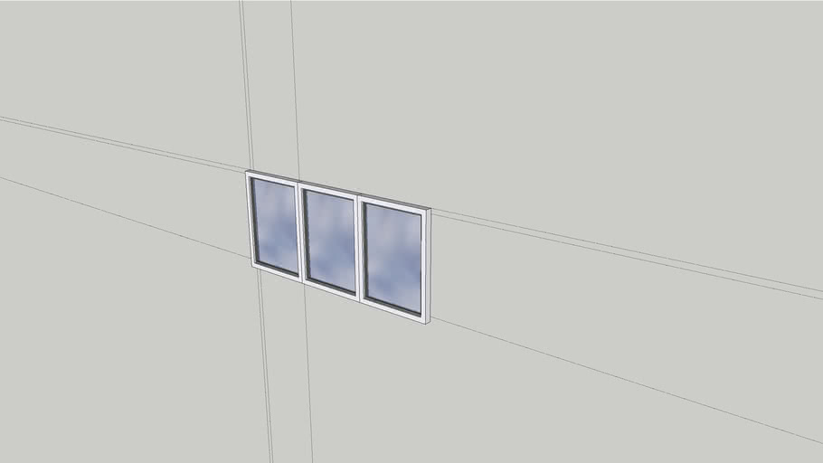 Fixed Window 600mm x 800mm x 3 panes | 3D Warehouse