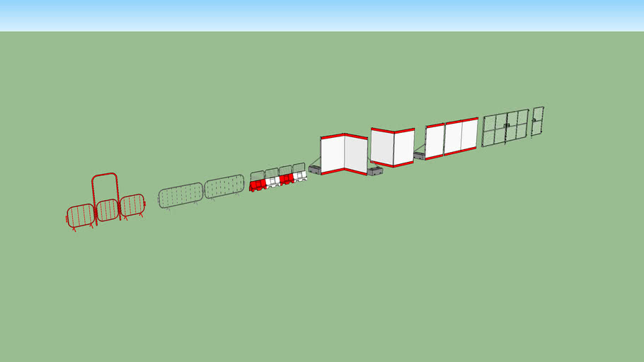 Construction Hoarding, barriers and Gates | 3D Warehouse