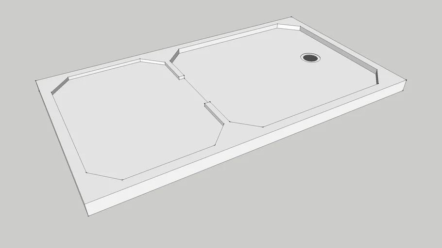 Shower tray 1410 x 810 x 55 | 3D Warehouse