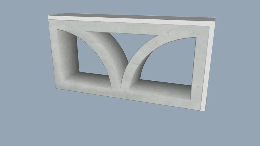 Concrete Screen Block & Grout_4x8x16_02 | 3D Warehouse