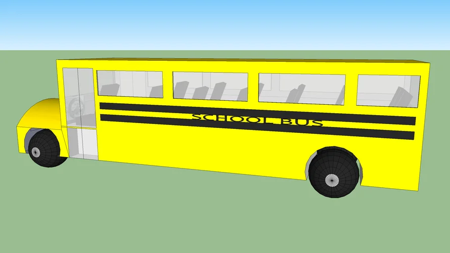 Generic American School Bus (with weird spherical wheels) | 3D Warehouse