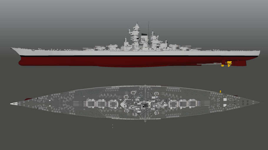 WW2+1945+SECRET+WEAPONS+OF+KRIEGMARINE+BATTLESHIP+HV320K | 3D Warehouse