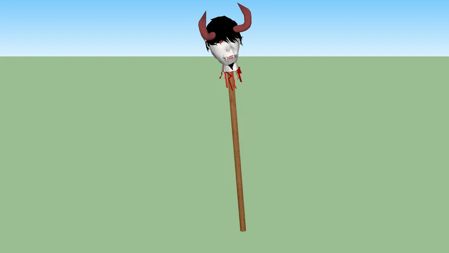 severed head on a pole | 3D Warehouse