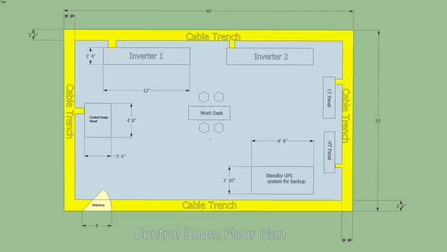 PV plant - Control Room Layout | 3D Warehouse