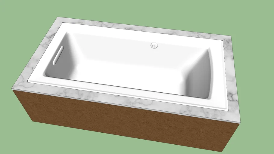 Square Drop-In Tub | 3D Warehouse