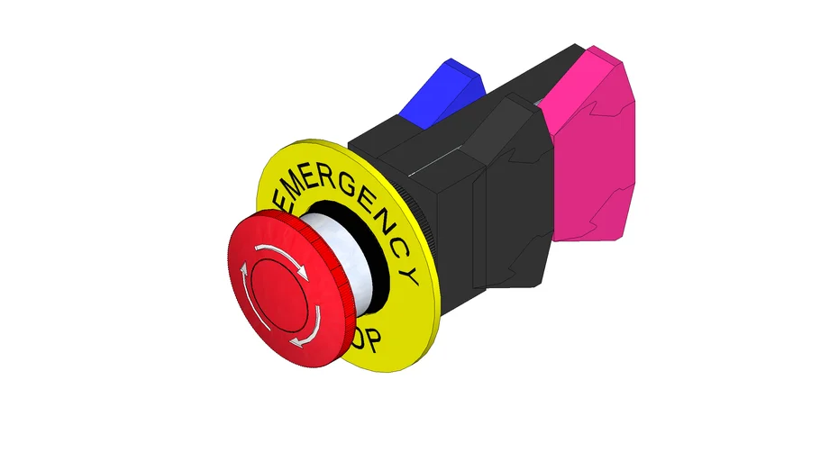 E-STOP With Lamp | 3D Warehouse