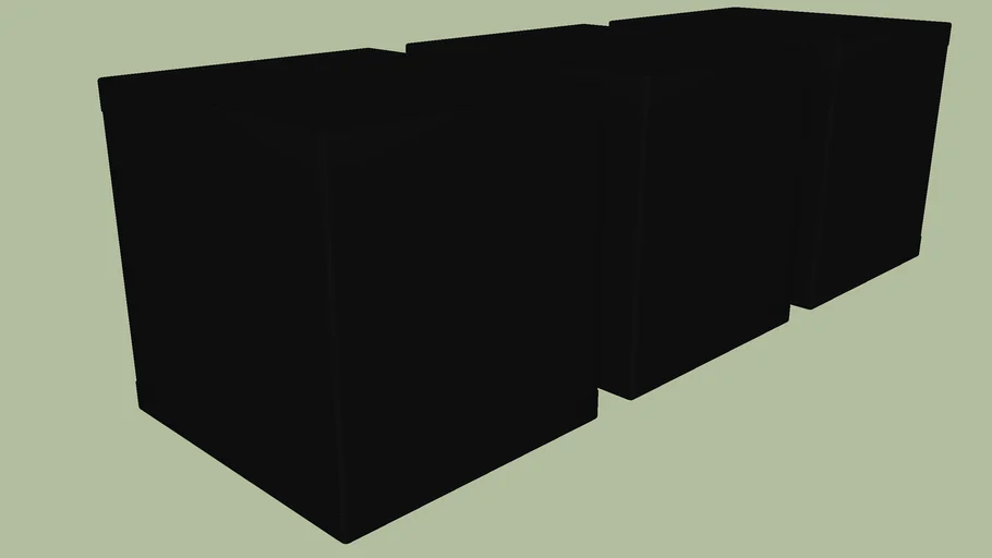 SKUBB clothes boxes 31x34x33 cm in black, set of 3 | 3D Warehouse