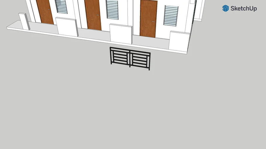 steel matting fence | 3D Warehouse