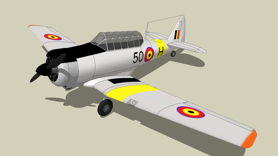 Belgian air force North American T6 Harvard | 3D Warehouse
