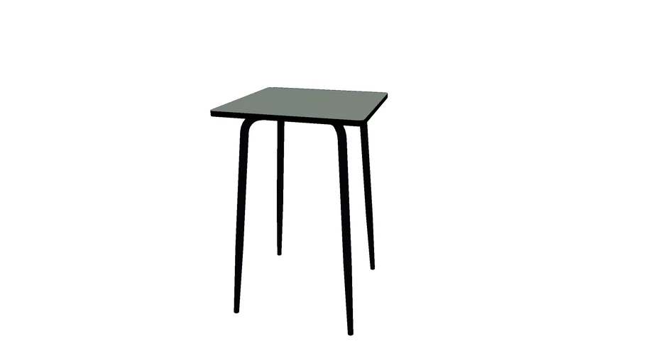 Table Haute Retro Véra – uni Kaki Pieds Noirs.skp | 3D Warehouse