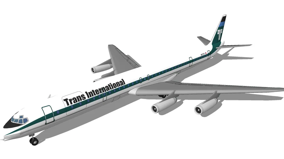 Trans International Airlines (1979) - Douglas DC-8-63CF | 3D Warehouse