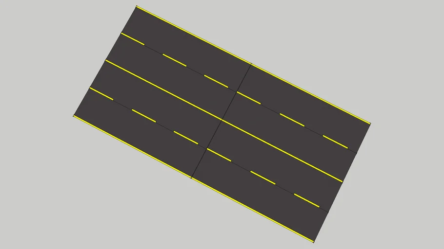 Four Lane Road Section - Sraight | 3D Warehouse