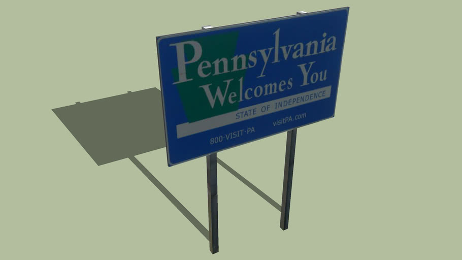 Welcome Sign Pennsylvania | 3D Warehouse
