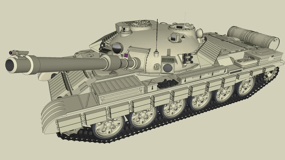 T-62M-120-ERA, Modernized Main Battle Tank, Armour Enhanced | 3D Warehouse