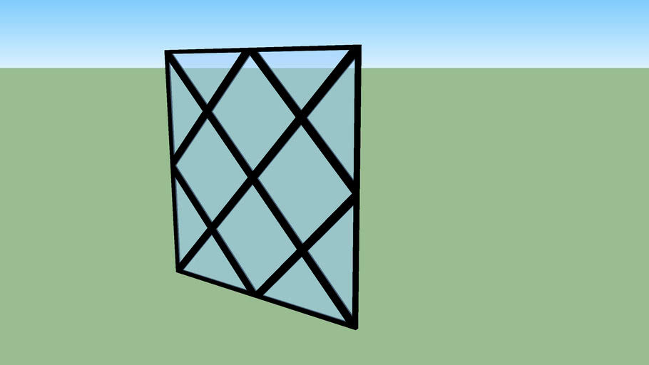 Glass panel ( Diagonal Grid ) | 3D Warehouse