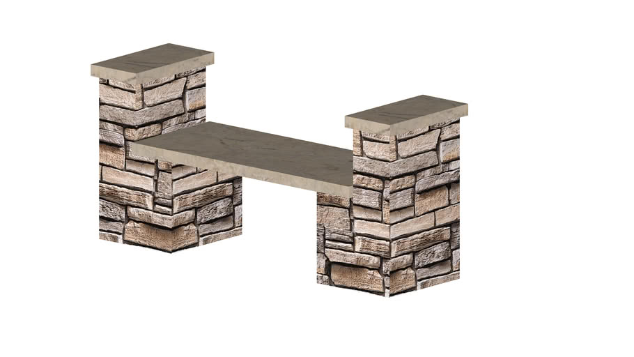 Exterior Stone Bench | 3D Warehouse