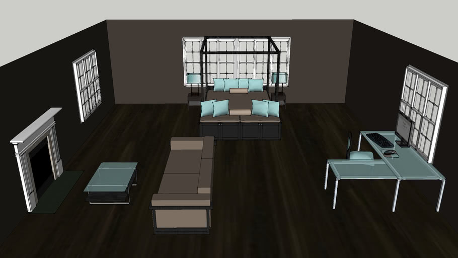 Contemporary/Classical Bedroom | 3D Warehouse