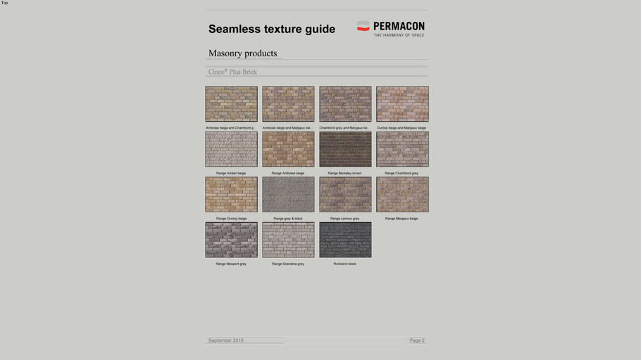Permacon Masonry seamless textures 2019 - Guide p.4 | 3D Warehouse