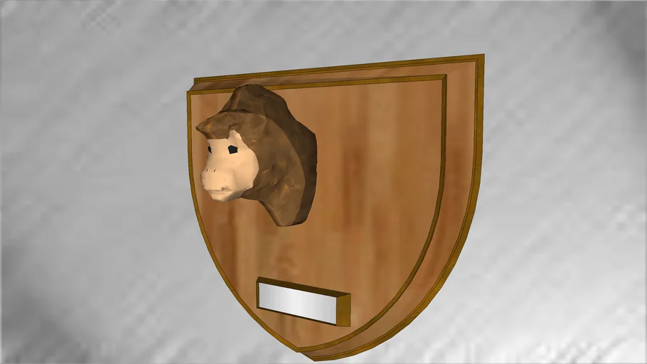 Monkey head wall plaque | 3D Warehouse