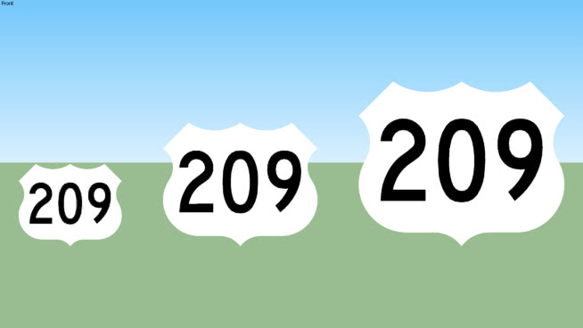 U.S. 209 Sign | 3D Warehouse