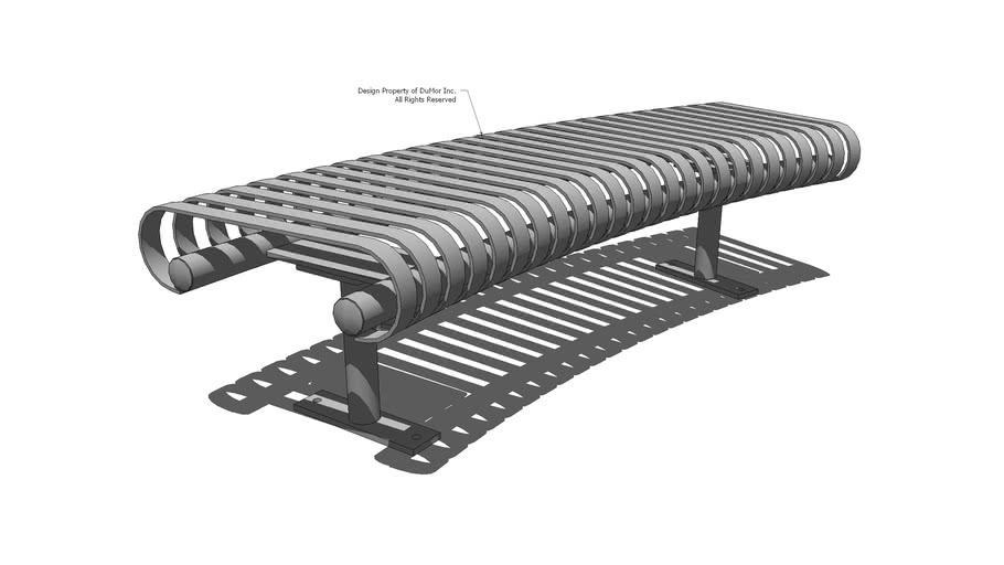 R95P-120-6 Curved Bench | 3D Warehouse