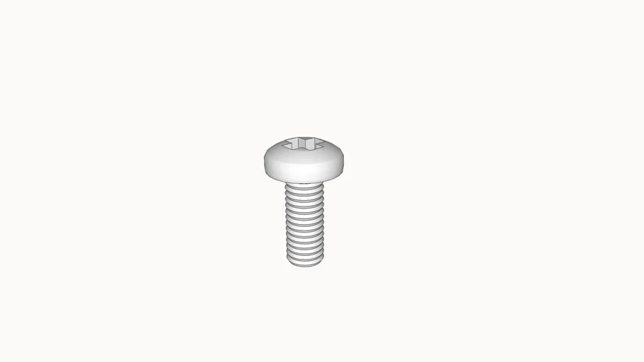 screw, machine, pan head, 10-32 x 0.5, McMaster-Carr 91772A829 | 3D ...