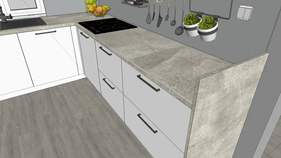 Modern white kitchen | 3D Warehouse