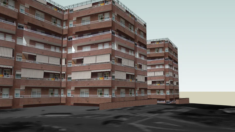 edificios marrones | 3D Warehouse