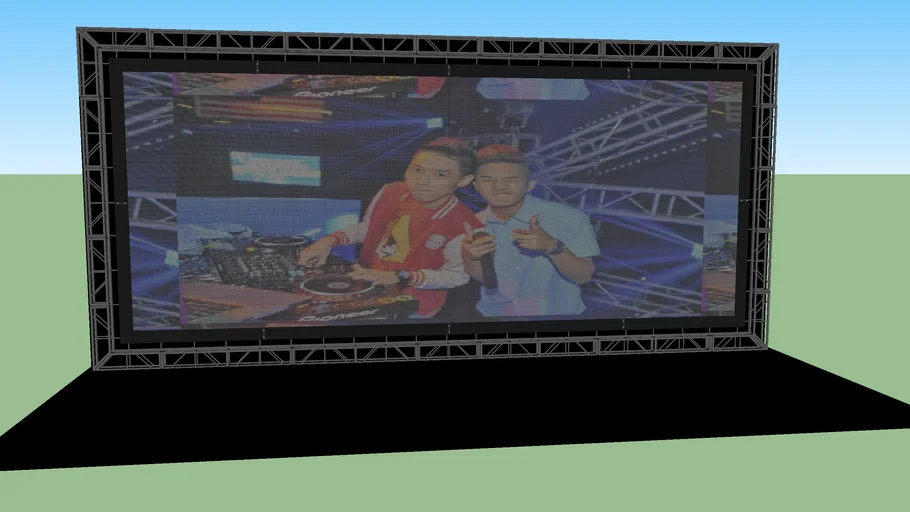 Led display with truss | 3D Warehouse