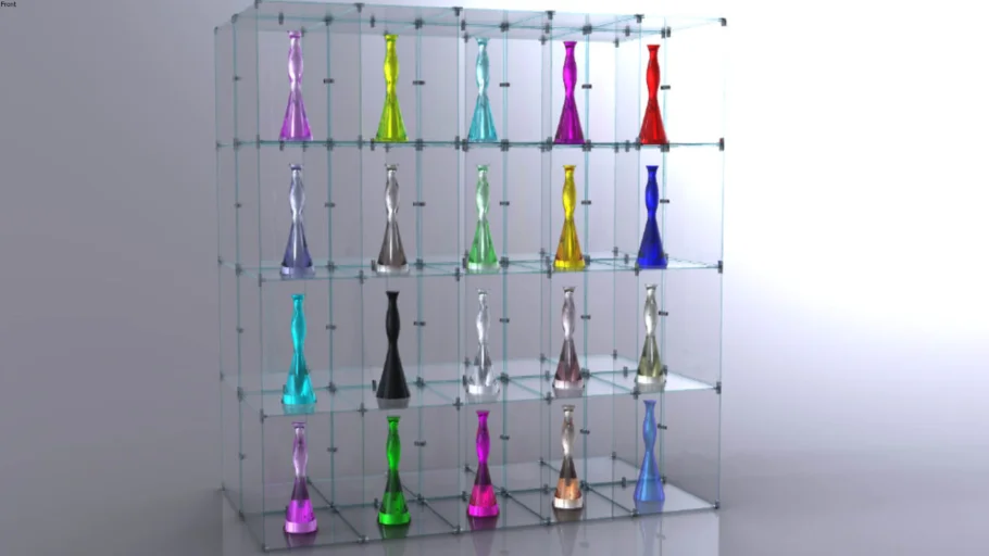Double Sided Glass Cube Display by Smart Fixtures | 3D Warehouse
